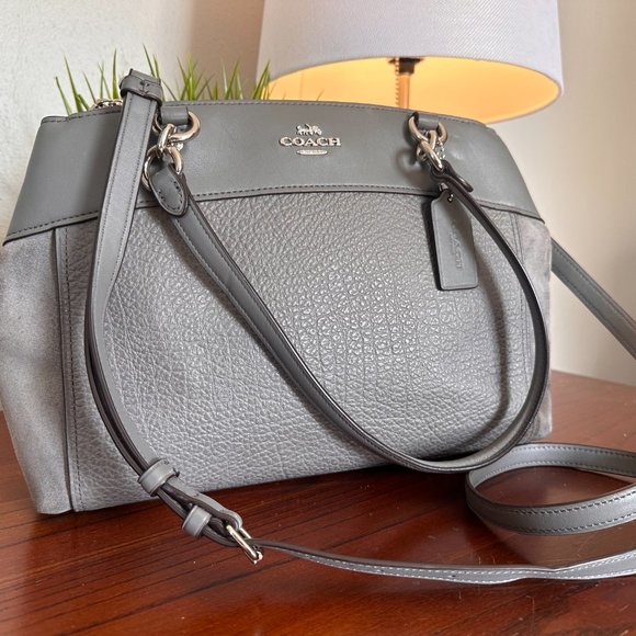 Coach | Bags | Coach Lexy Shoulder Bag In Pebble Leather Heather Grey ...